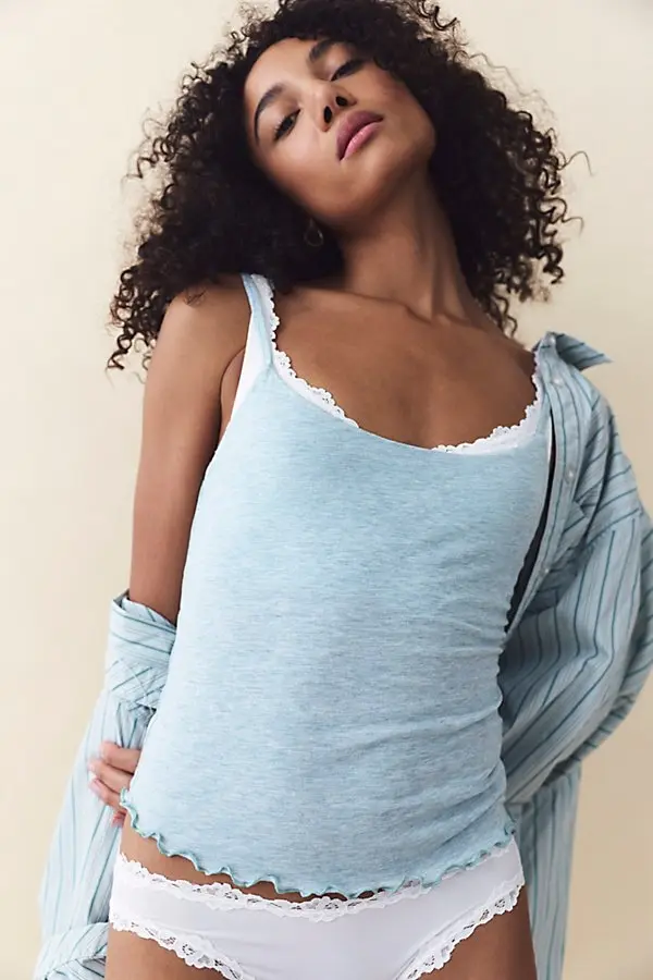 Free People Soft Company Cami Intimately - Mint Heather