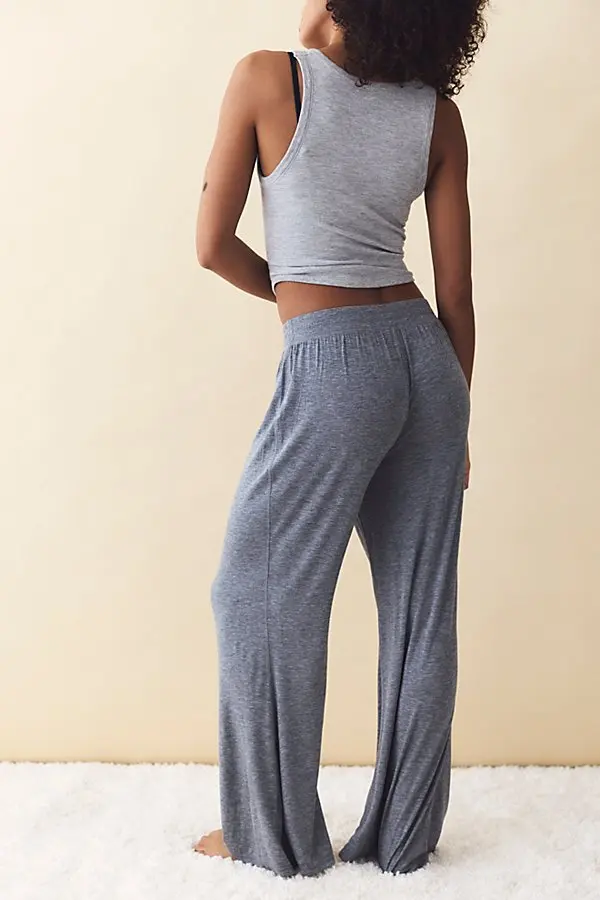 Free People Soft Company Lounge Pants - Medium Heather Grey