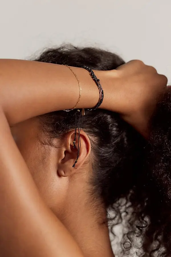 Free People Cove Collective Bracelet - Silver/black
