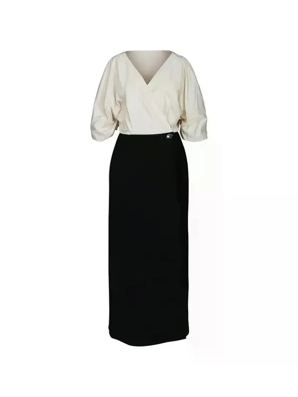 Staud Two-tone Wrap-style Dress