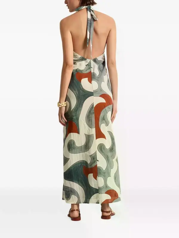 Mare Di Latte Maxi Katia Rodeo Halterneck Dress