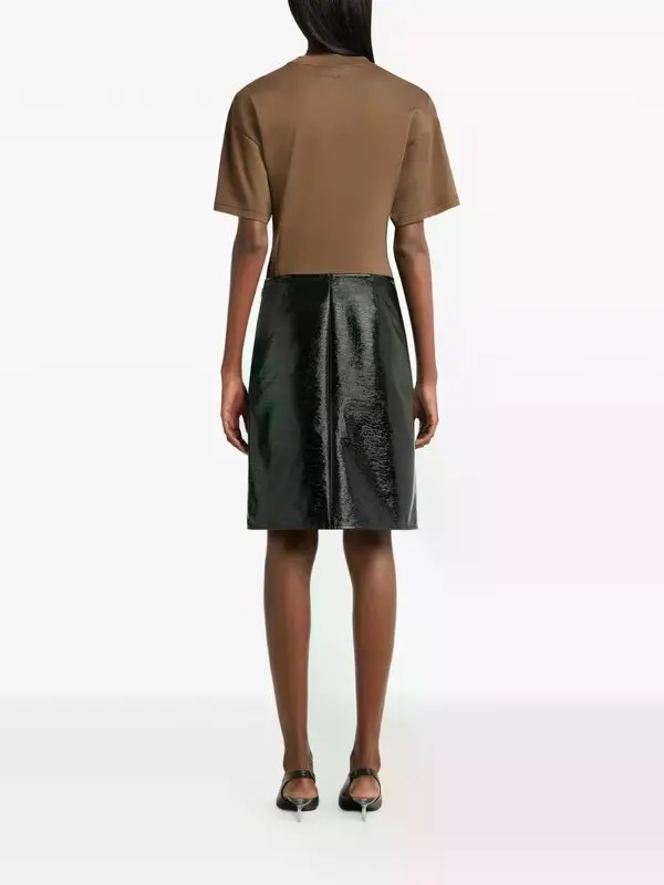 COURREGES Logo-print Waisted T-shirt