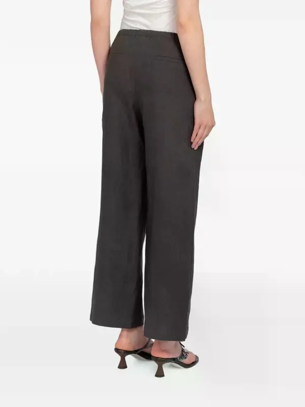 AMOMENTO Drawstring Linen Trousers