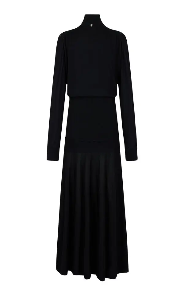 Rabanne Wool-silk Maxi Dress - Black