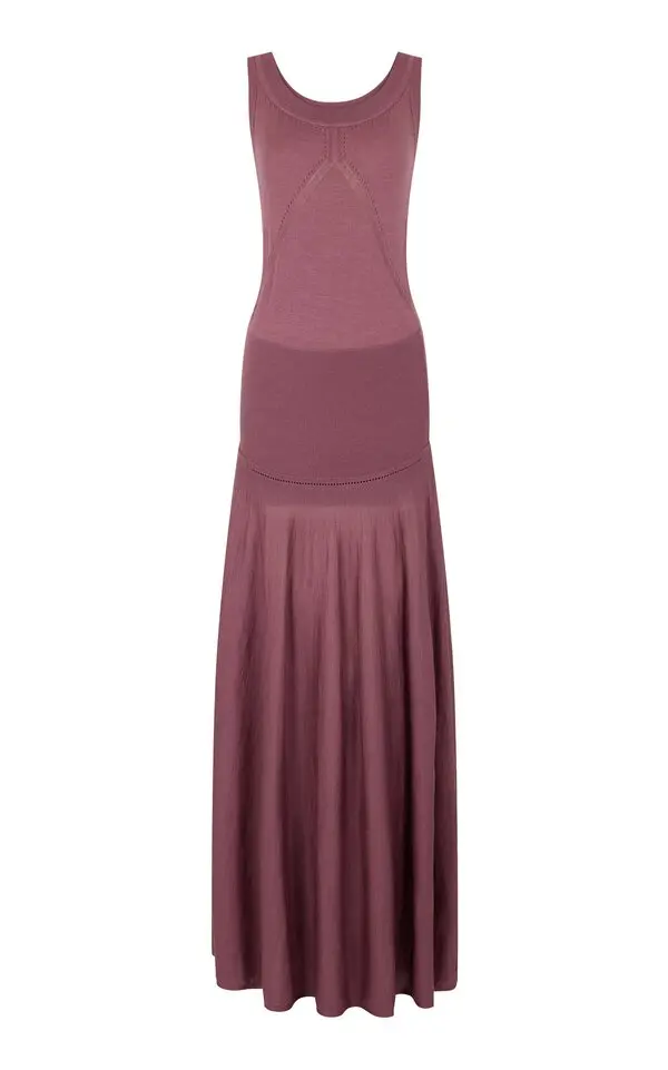 Rabanne Wool-silk Maxi Dress - Fuchsia