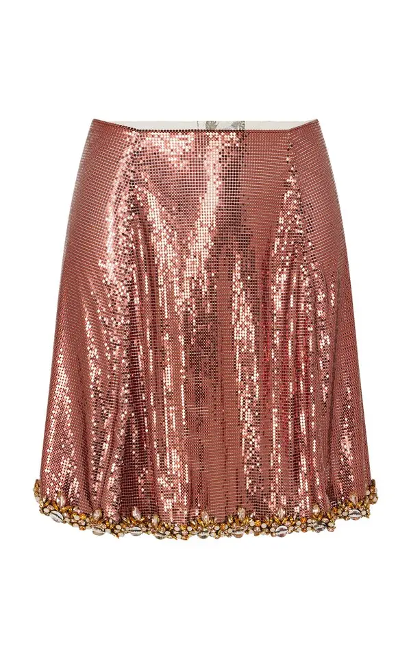 Rabanne Metallic Mini Skirt - Bronze