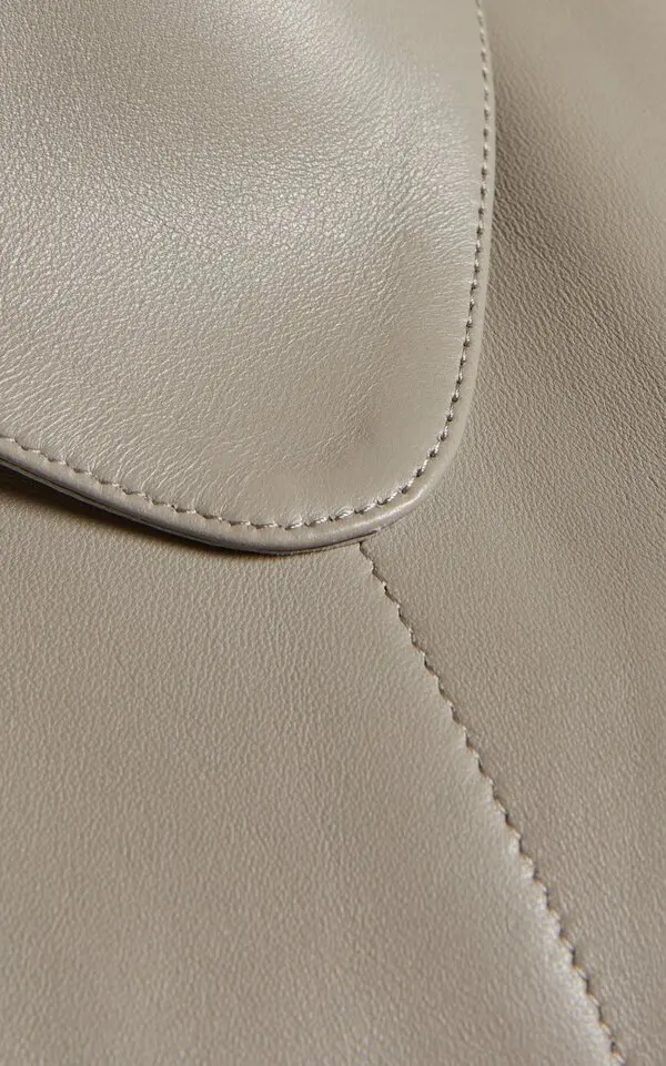 Victoria Beckham Paneled Lamb Leather Trench Coat