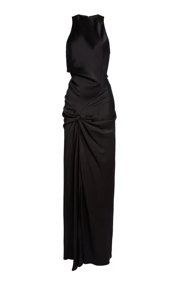 Victoria Beckham Twist-detailed Gown - Black