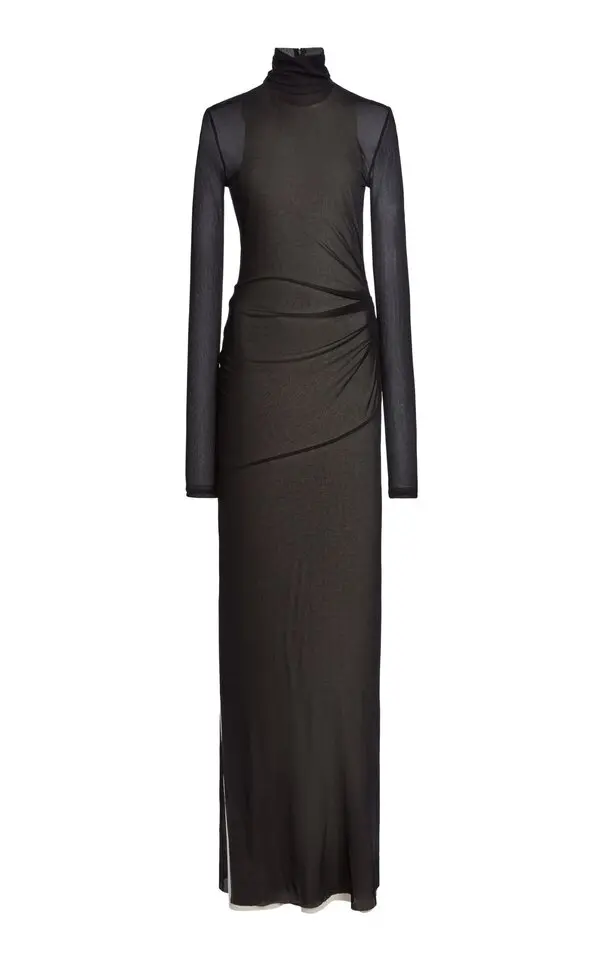 Victoria Beckham Long Sleeve Layered Maxi Dress