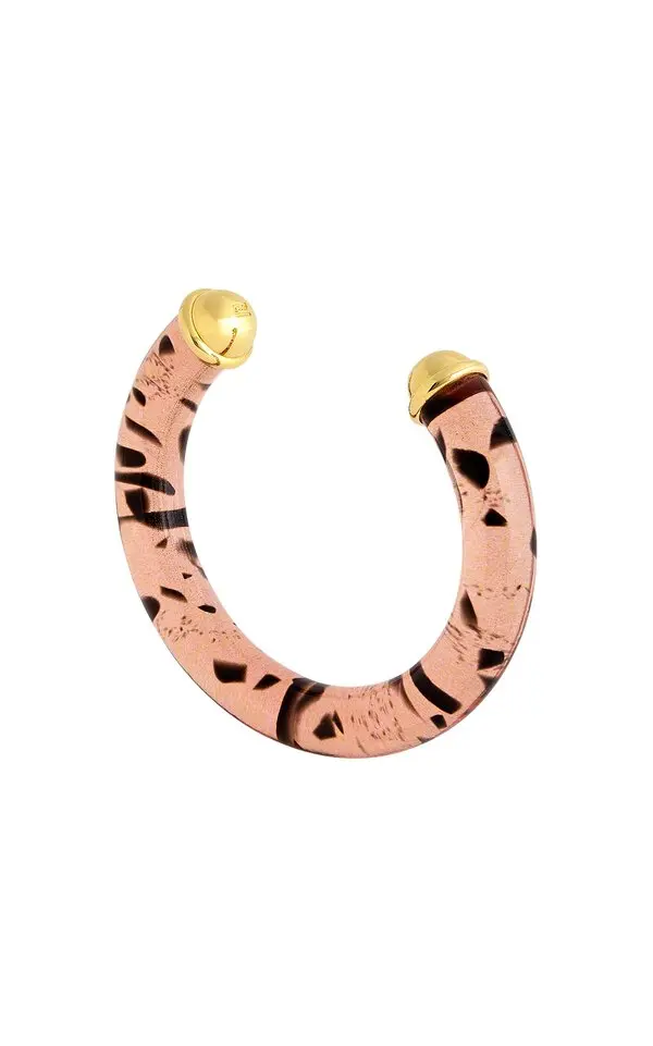 Rabanne Resin Bangle With Rosewood Finish