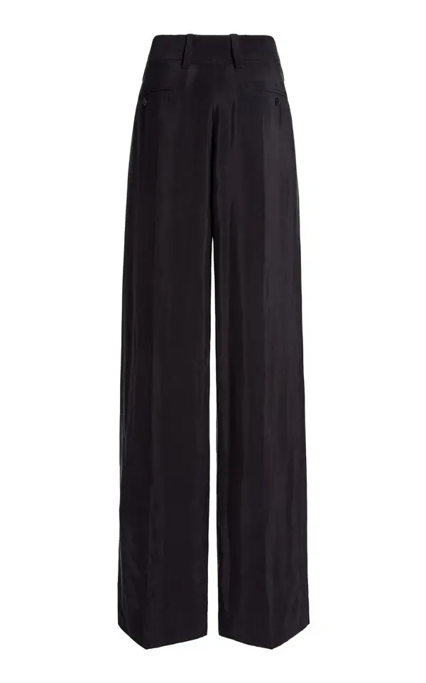 Victoria Beckham Pleated Mid-rise Straight-leg Trousers