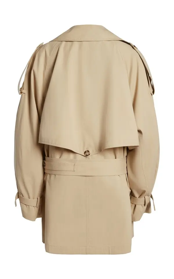 Victoria Beckham Short Cotton Trench Coat