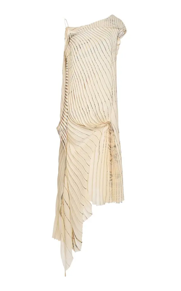 Victoria Beckham Asymmetrical Draped Midi Dress