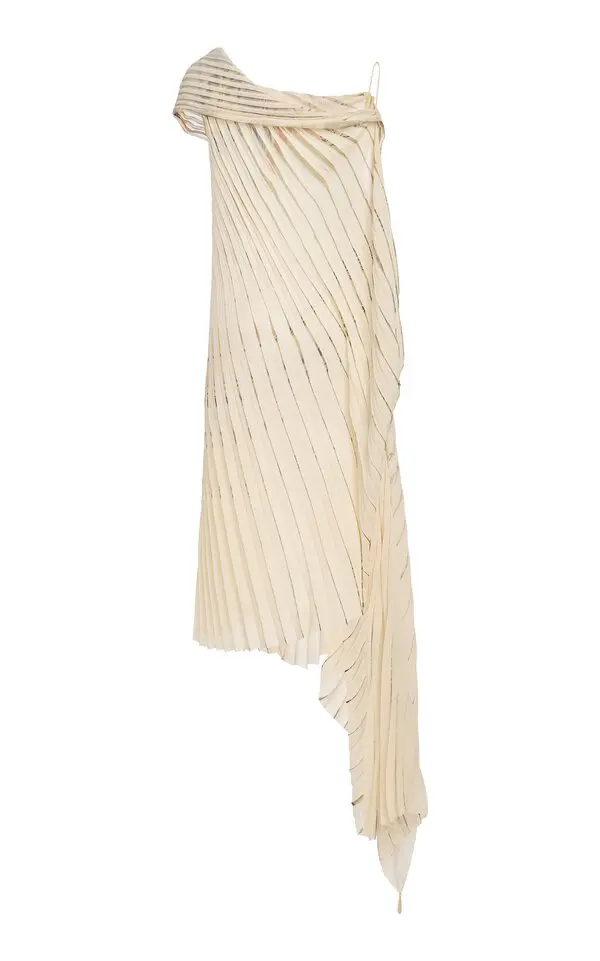 Victoria Beckham Asymmetrical Draped Midi Dress