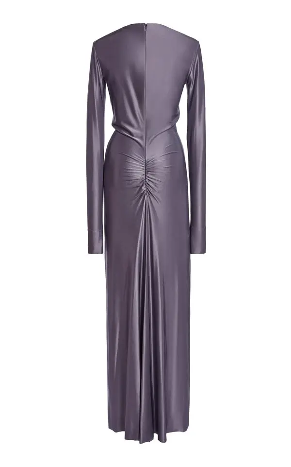Victoria Beckham Long Sleeve Draped Midi Dress