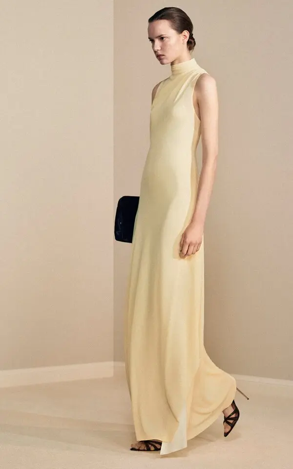 Victoria Beckham High Neck Midi Dress