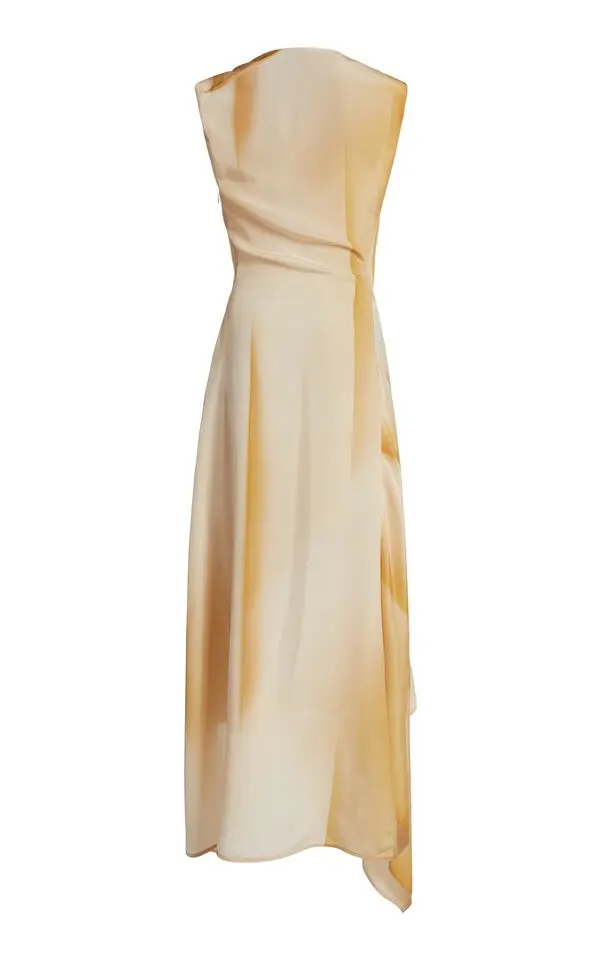 Victoria Beckham Twist-detailed Silk Midi Dress