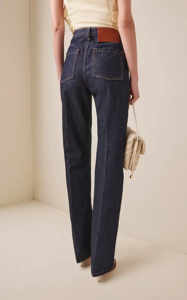 Victoria Beckham Berenice Mid-rise Straight-leg Jeans - Medium Wash