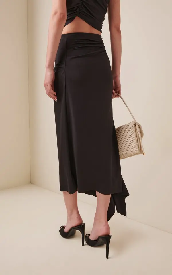 Victoria Beckham Asymmetrical Gathered Skirt