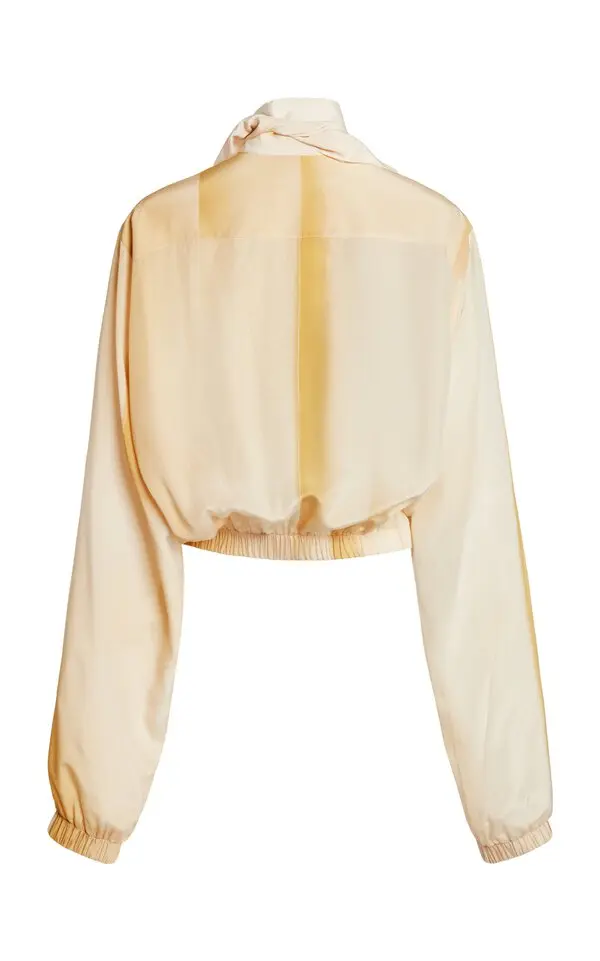Victoria Beckham Neck Tie Silk Top