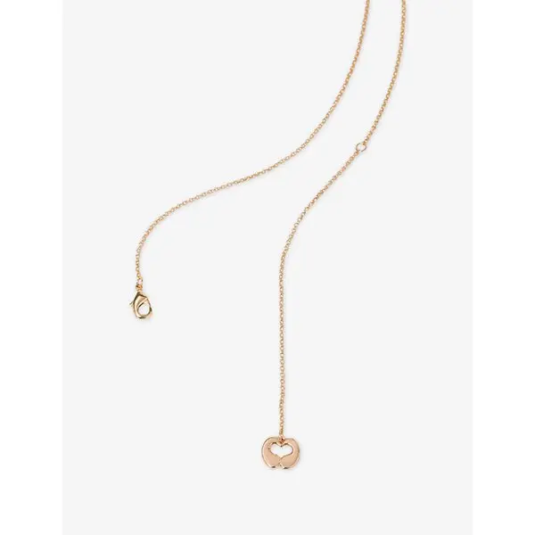 Maje Beaded Fish Long Brass Necklace