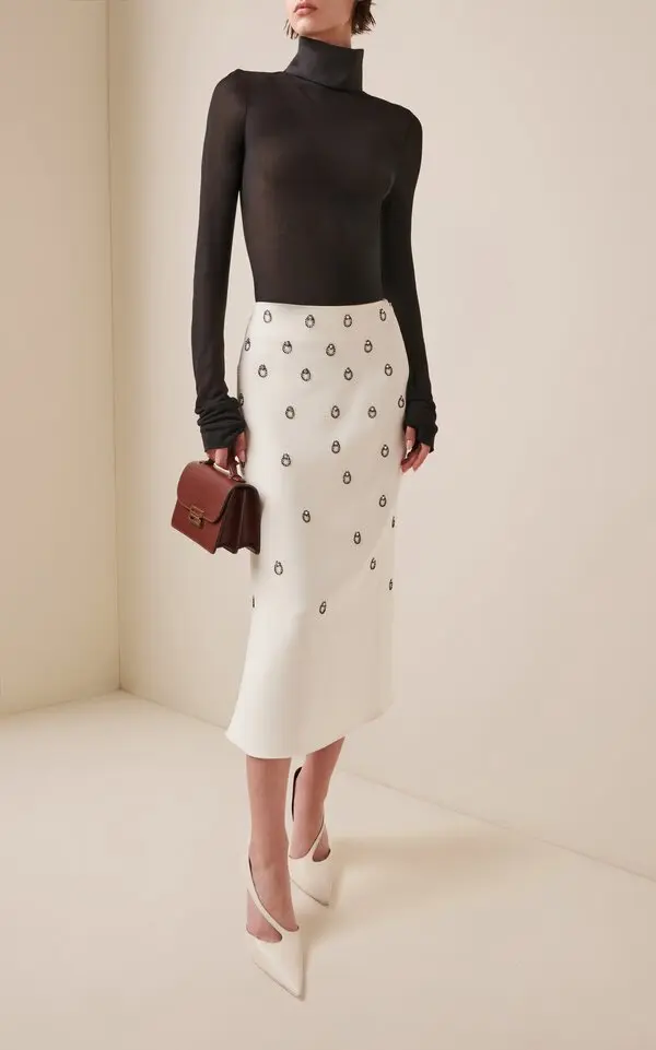 Victoria Beckham Long Sleeve Sheer Top