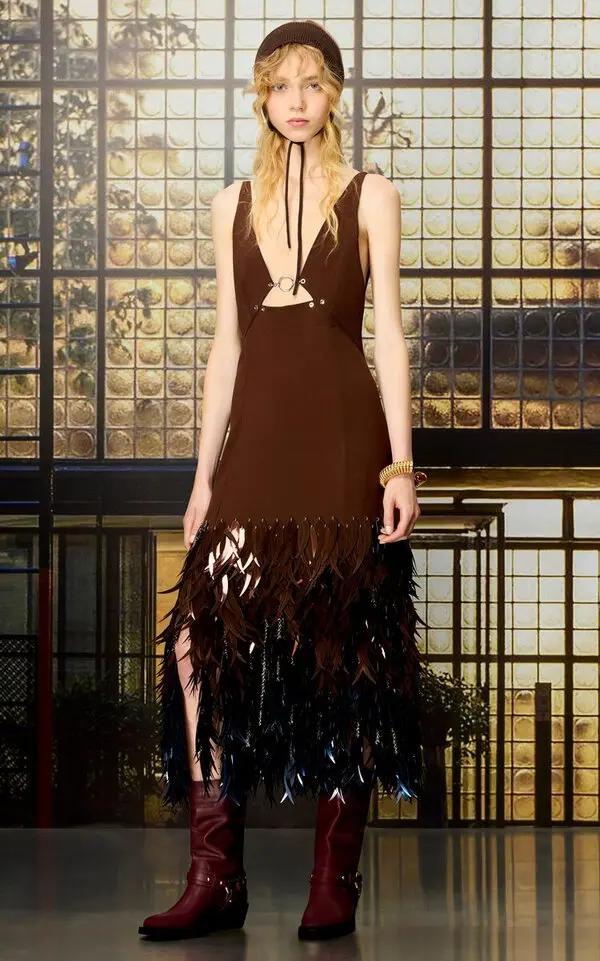 Rabanne Fringe Midi Dress