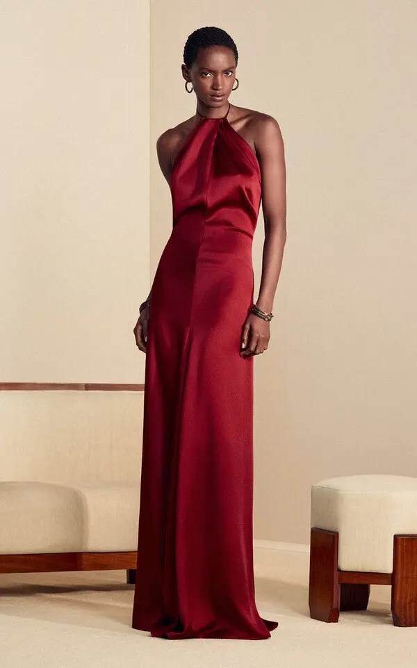 Victoria Beckham Halter Neck Maxi Dress