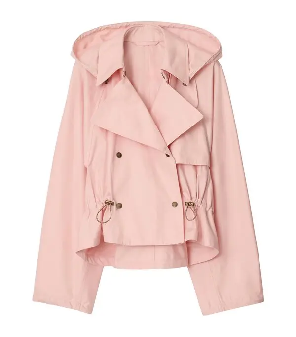 Burberry Gabardine Cropped Trench Coat