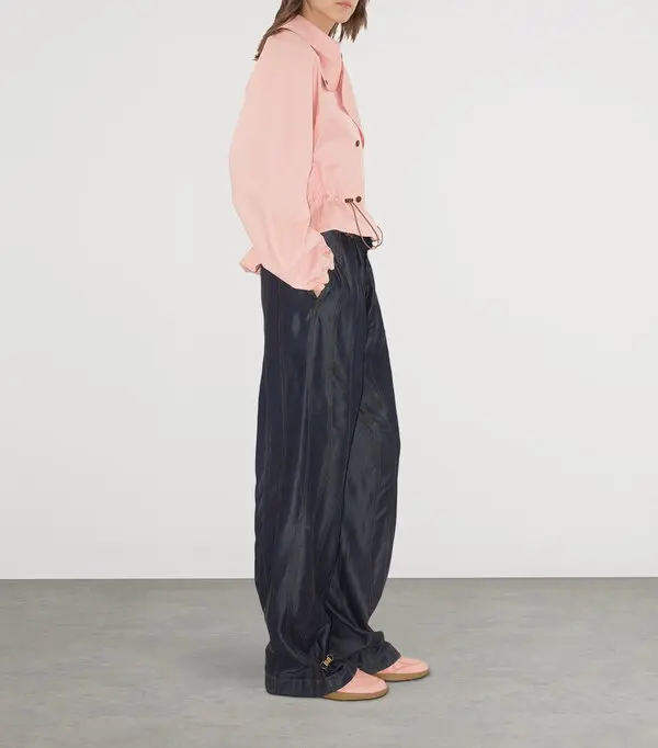 Burberry Gabardine Cropped Trench Coat