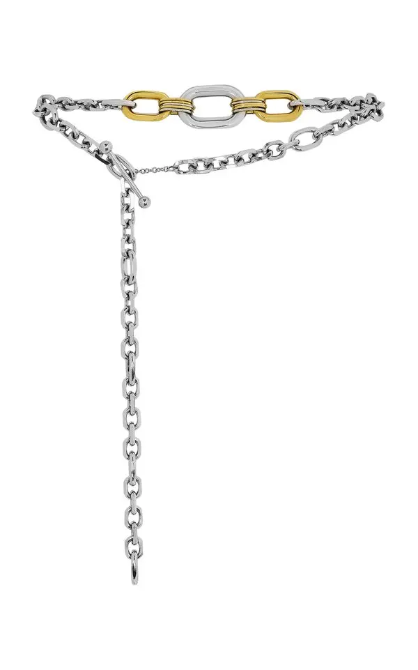 Rabanne Xl Link Two Toned Chain Necklace - Multi