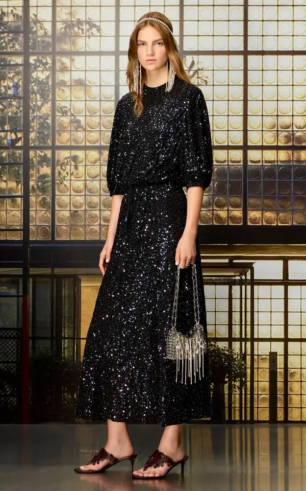 Rabanne Sequin-embroidered Midi Dress