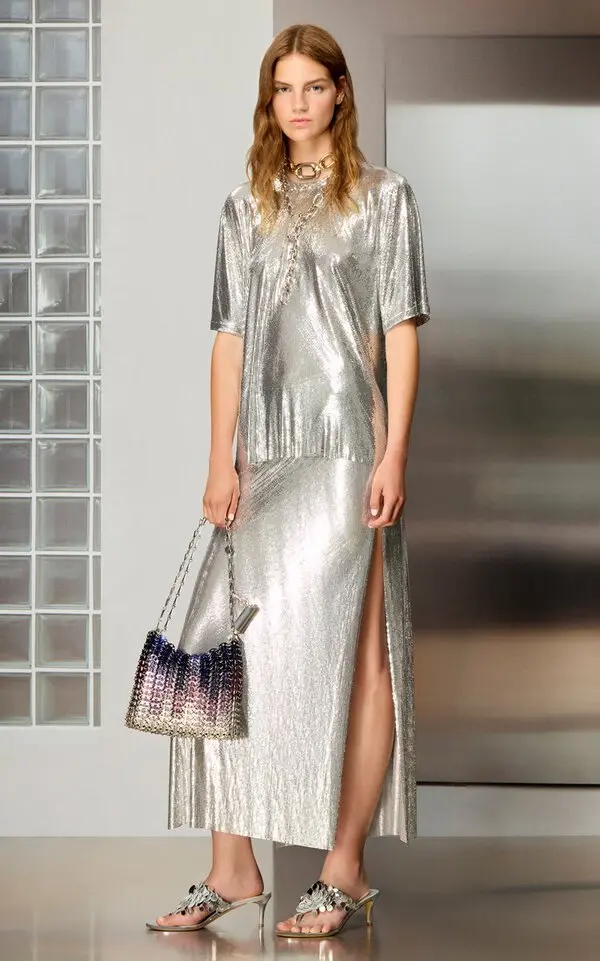 Rabanne Metallic Short-sleeve Top