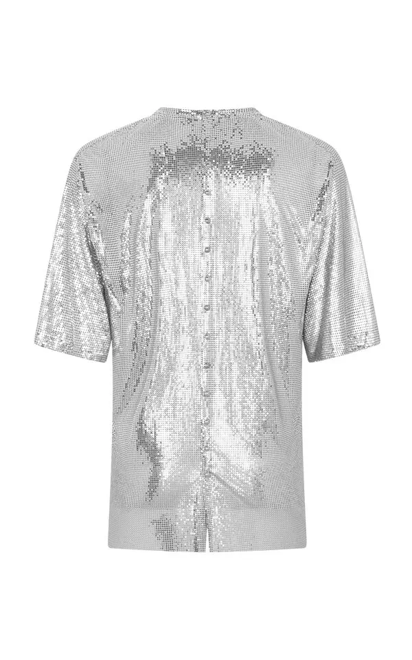 Rabanne Metallic Short-sleeve Top