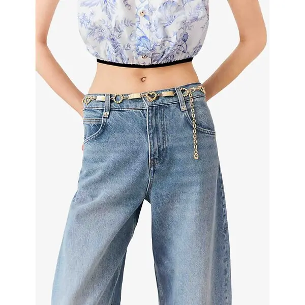 Maje Twisted Heart Chain-link Metal Belt