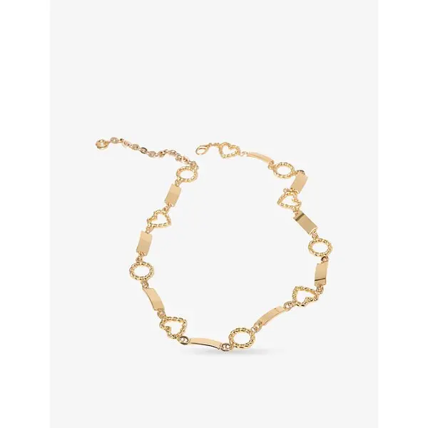 Maje Twisted Heart Chain-link Metal Belt