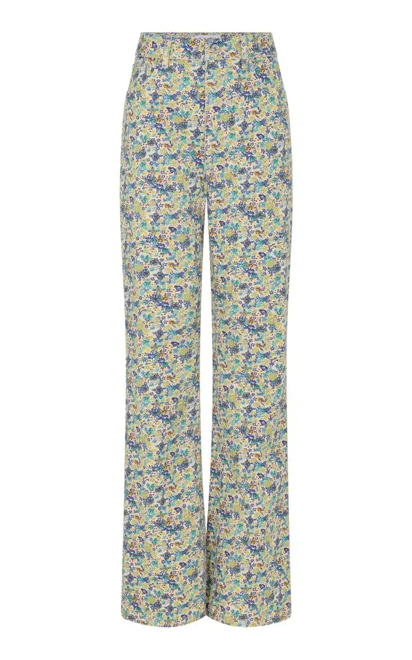 Rabanne Romantic Print Cotton Wide-leg Pants - Multi