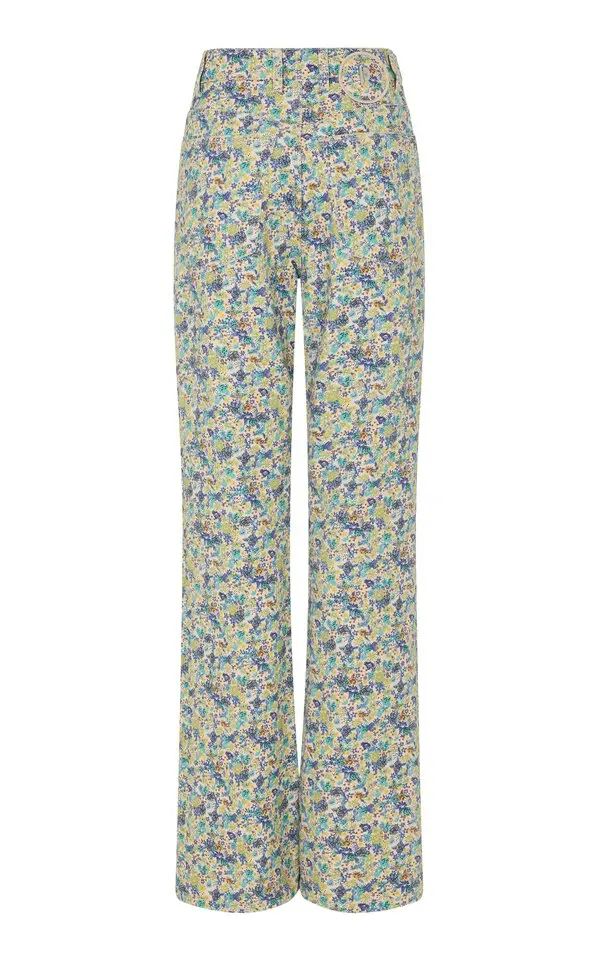 Rabanne Romantic Print Cotton Wide-leg Pants