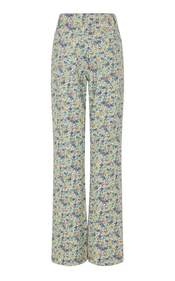 Rabanne Romantic Print Cotton Wide-leg Pants
