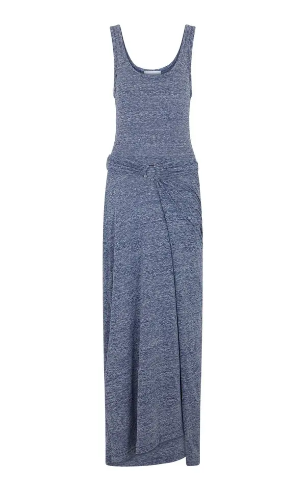 Rabanne Ruched Cotton-blend Maxi Dress