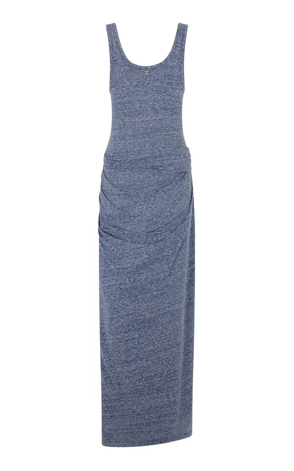 Rabanne Ruched Cotton-blend Maxi Dress