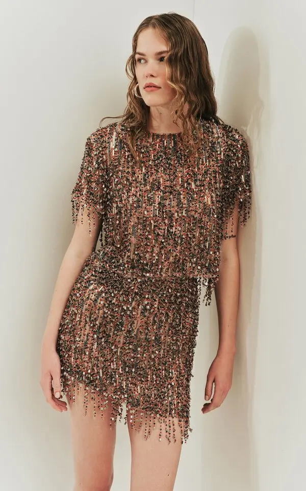 Aje Radieux Embellished Mini Skirt