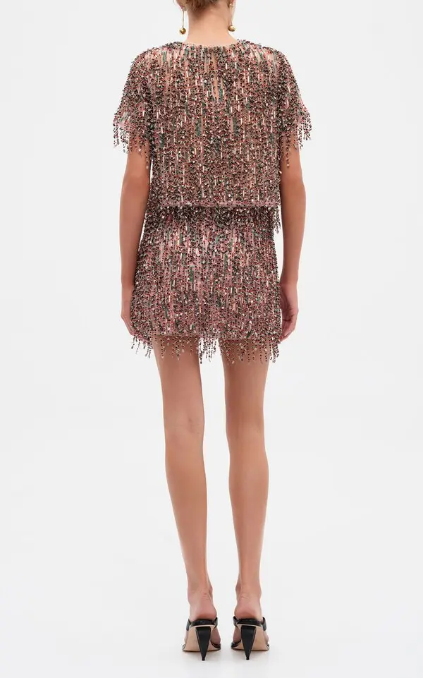 Aje Radieux Embellished Mini Skirt