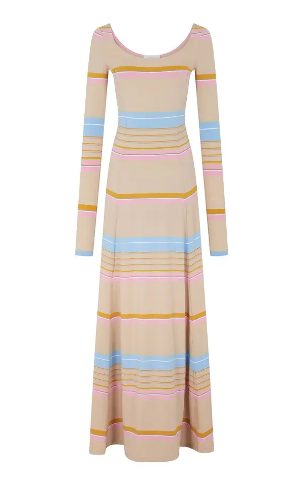 Rabanne Striped Knit Maxi Dress