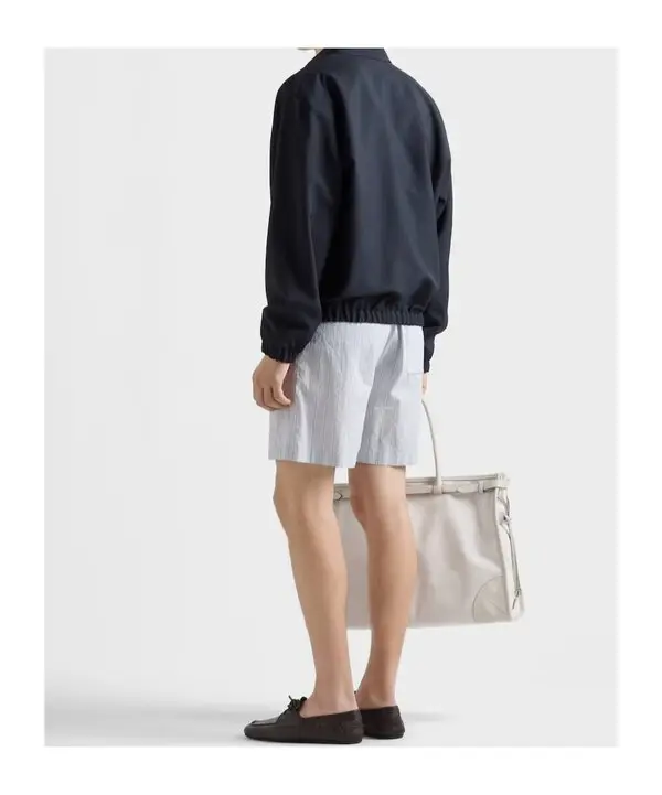 Prada Zip-up Blouson Jacket - Navy Blue