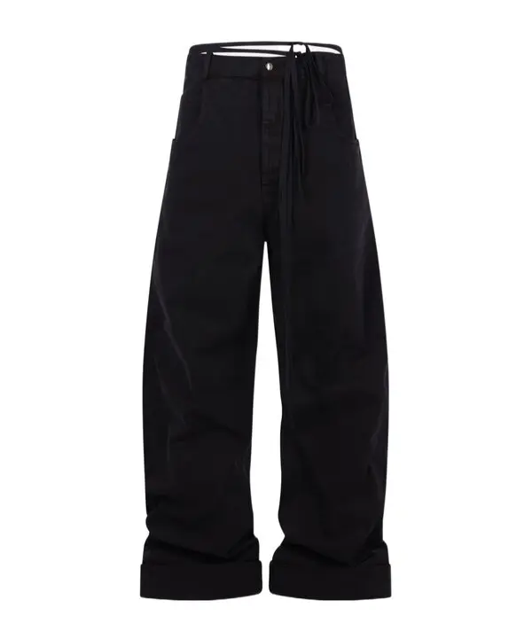 ANN DEMEULEMEESTER Wide-leg Trousers - Black