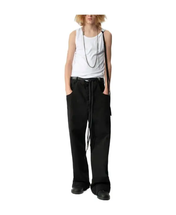 ANN DEMEULEMEESTER Wide-leg Trousers - Black