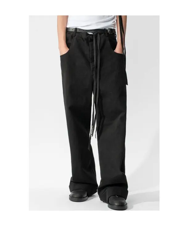 ANN DEMEULEMEESTER Wide-leg Trousers - Black