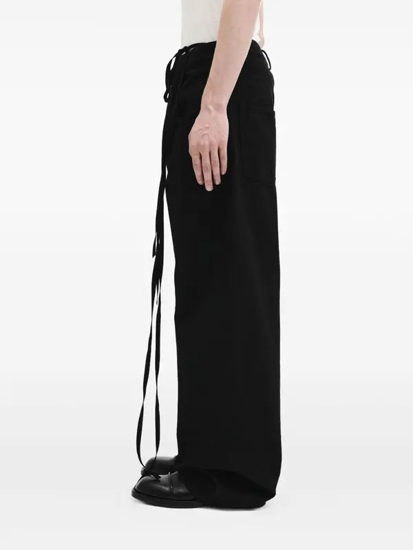 ANN DEMEULEMEESTER Wide-leg Trousers - Black