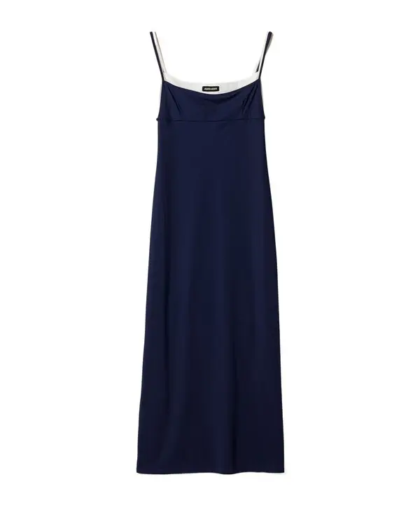 Miu Miu Stretch Jersey Midi Dress With Jacquard Logo